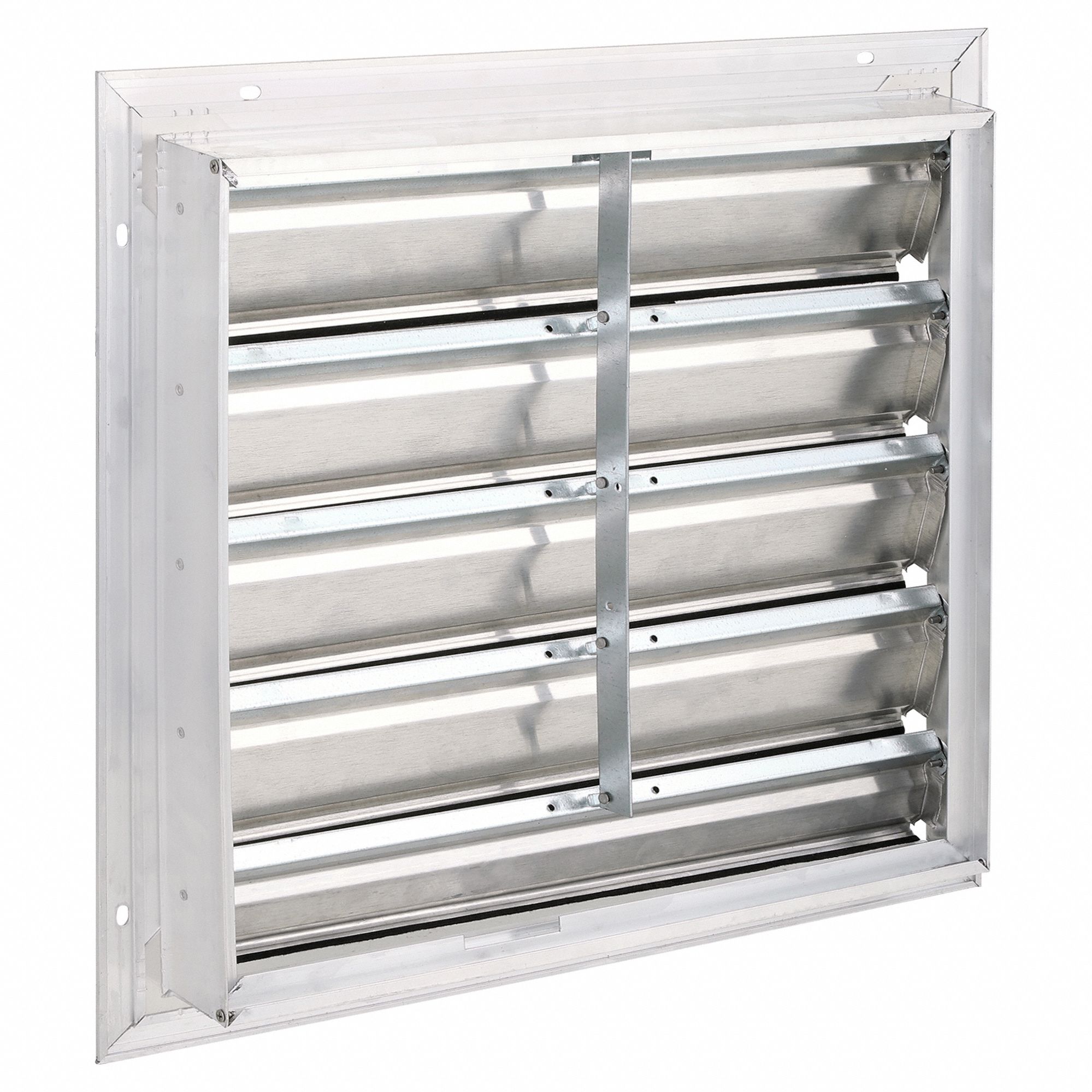 For 18 in Fan, Single Panel, 21"H-W 5 1/4"L Aluminum Backdraft Damper ...