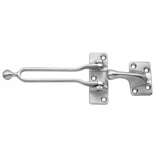 ROCKWOOD, Swing Bar Door Guard, Brass, Hotel Door Latch - 3HJF2|604.4 ...