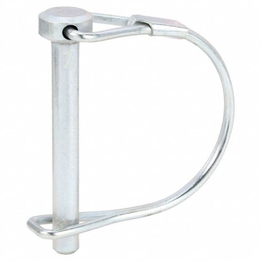 Inch, 0.091 in Wire Dia, Safety Pin,2 in L,1/4 in dia,Steel - 3HKP4 ...