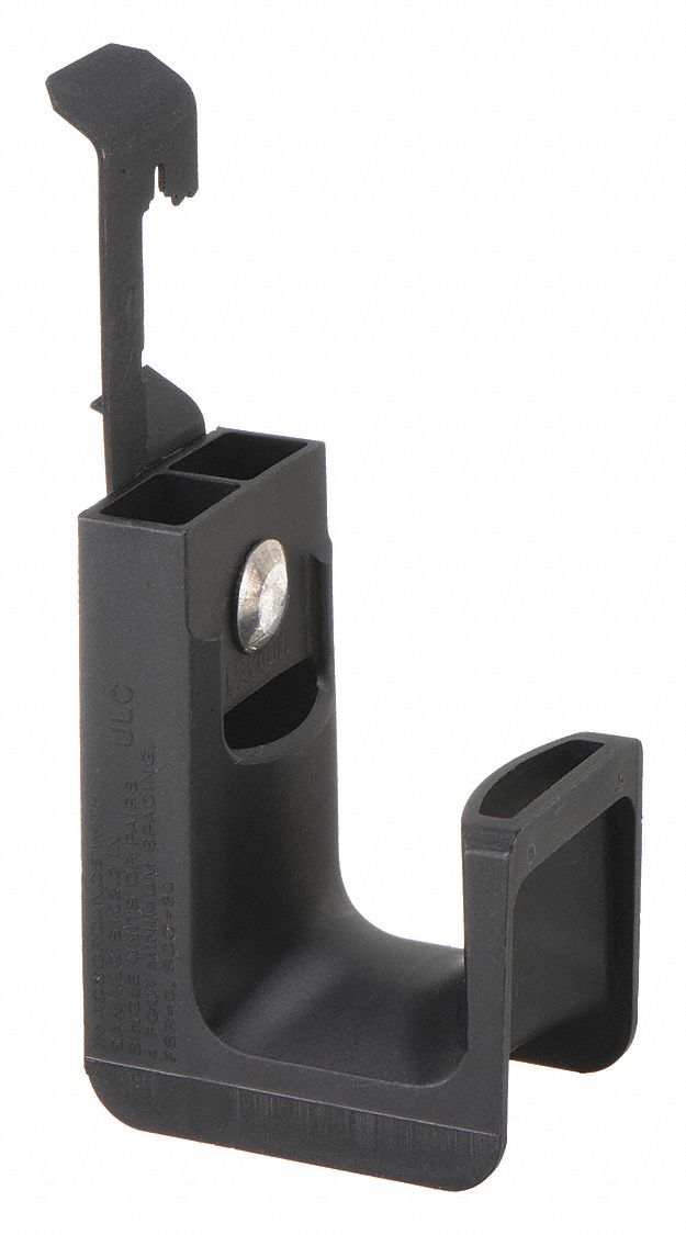 PANDUIT, Clip-On without Locking Latch, 3/4 in Max. Bundle Dia., J-Hook ...