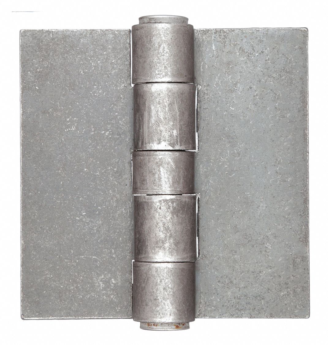 5 in x 5 in Butt Hinge with Plain Steel Finish, Full Surface Mounting ...