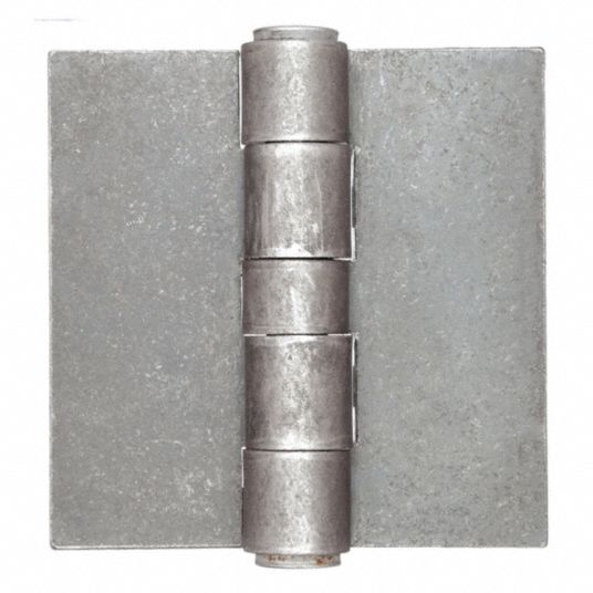 5 in x 5 in Butt Hinge with Plain Steel Finish, Full Surface Mounting ...