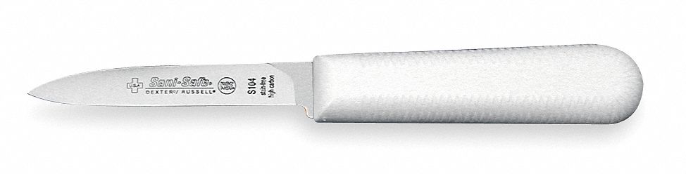 3 1/4 in Cooks Style Paring Knife, White - Grainger