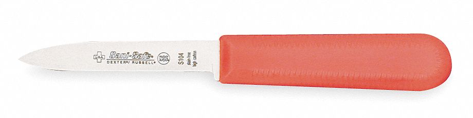 3 1/4 in Cooks Style Paring Knife, Red - Grainger
