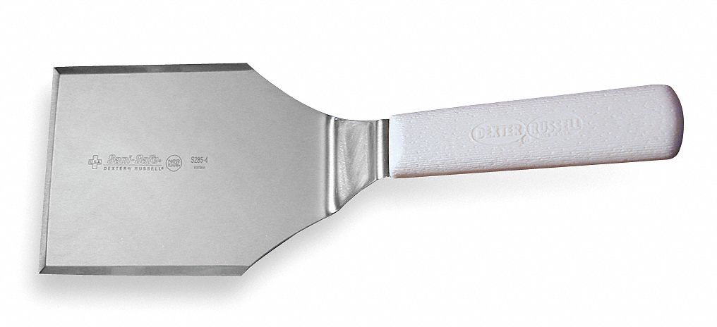 Hamburger Turner Stain Free High Carbon Steel Solid White Handle - Grainger
