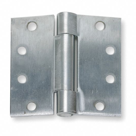 5 in x 4 in Butt Hinge with Dull Chrome Finish, Full Mortise Mounting ...
