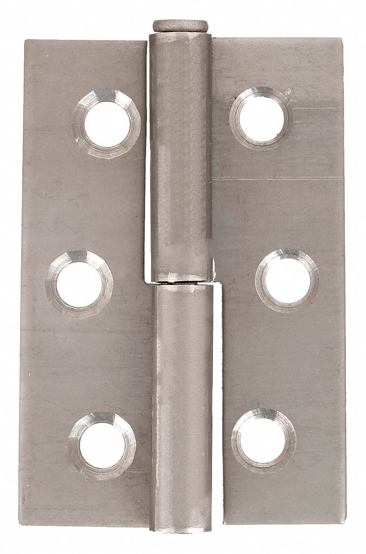 Stainless Steel, 3 in Leaf Ht, Lift-Off Hinge - 3HUH5|3HUH5 - Grainger