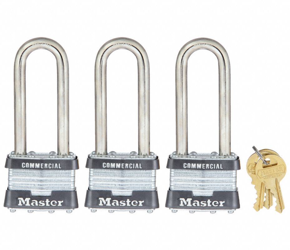 MASTER LOCK Candados, Acero, 2-1/2", 3/4", 5/16", MASTER LOCK ...
