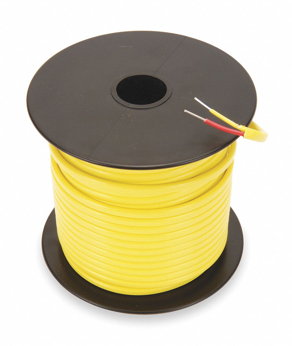 TEMPCO 250 ft. Solid, PVC KX Wire Thermocouple Extension Wire with 20 ...