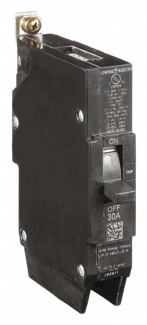 GE, 30 A Amps, 14kA at 277V AC, Molded Case Circuit Breaker - 3HXC3|TEY130 - Grainger
