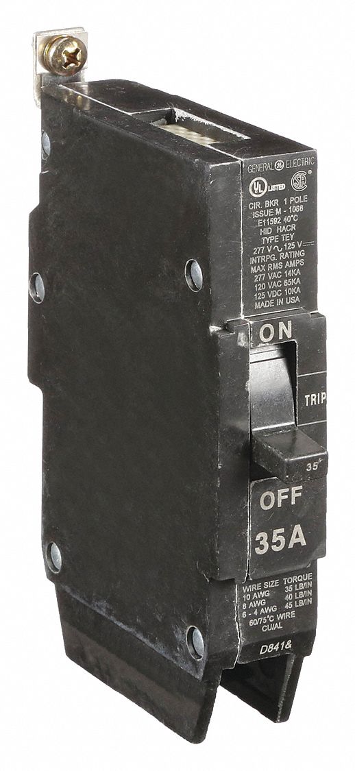 GE, 35 A Amps, 14kA at 277V AC, Molded Case Circuit Breaker - 3HXC4|TEY135 - Grainger