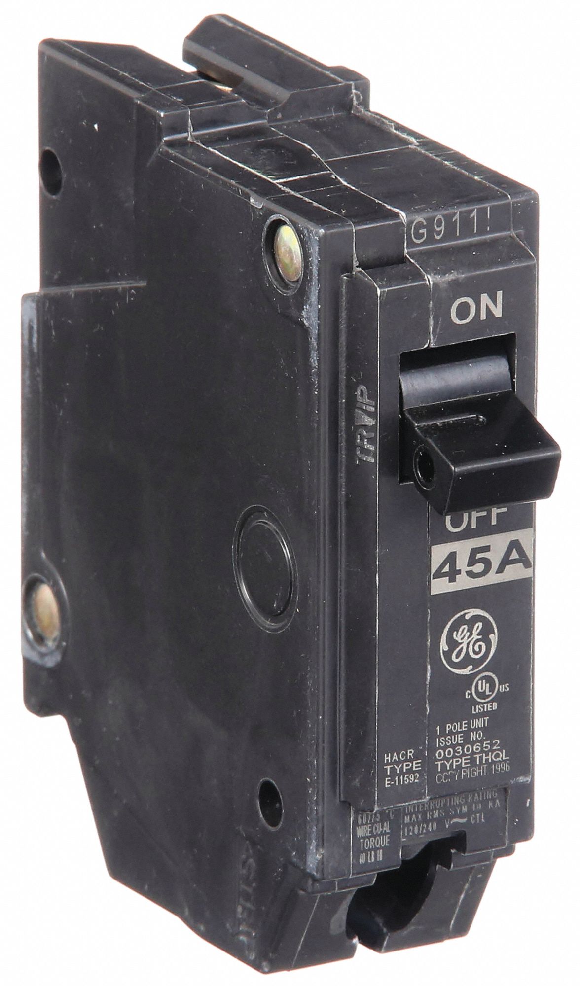 GE, THQL, 45 A, Miniature Circuit Breaker - 3HXJ9|THQL1145 - Grainger