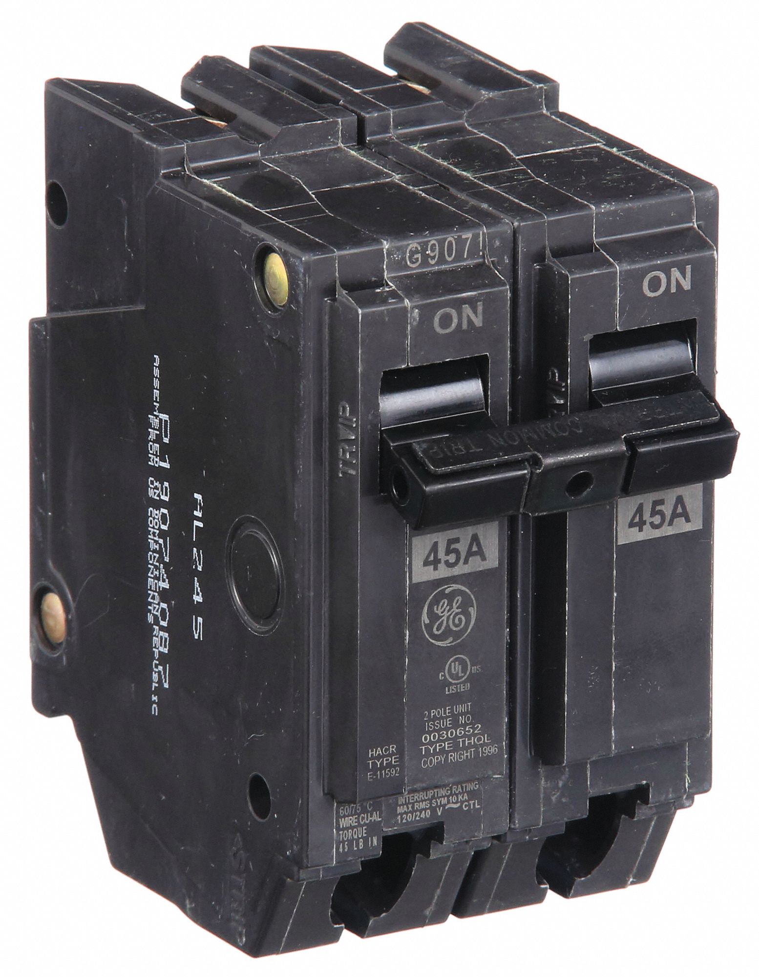 GE, THQL, 45 A, Miniature Circuit Breaker - 3HXL8|THQL2145 - Grainger