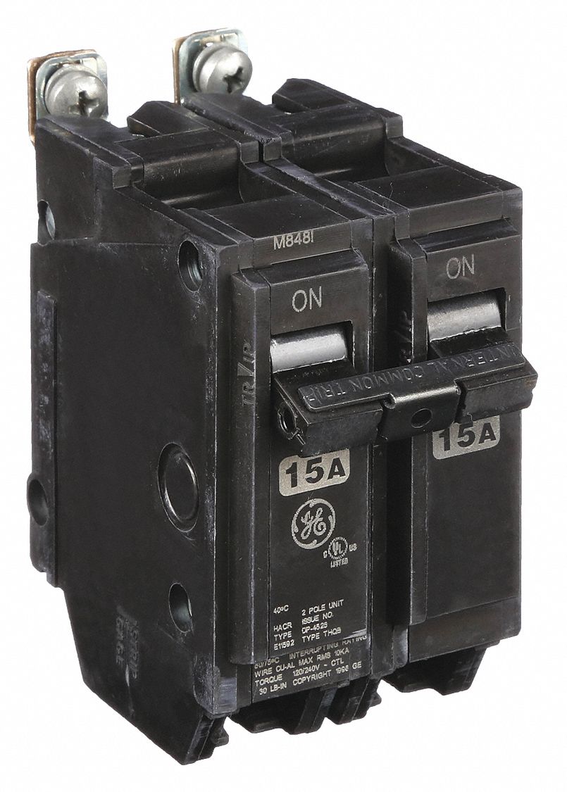 GE, THQB, 15 A, Miniature Circuit Breaker - 3HXU2|THQB2115 - Grainger