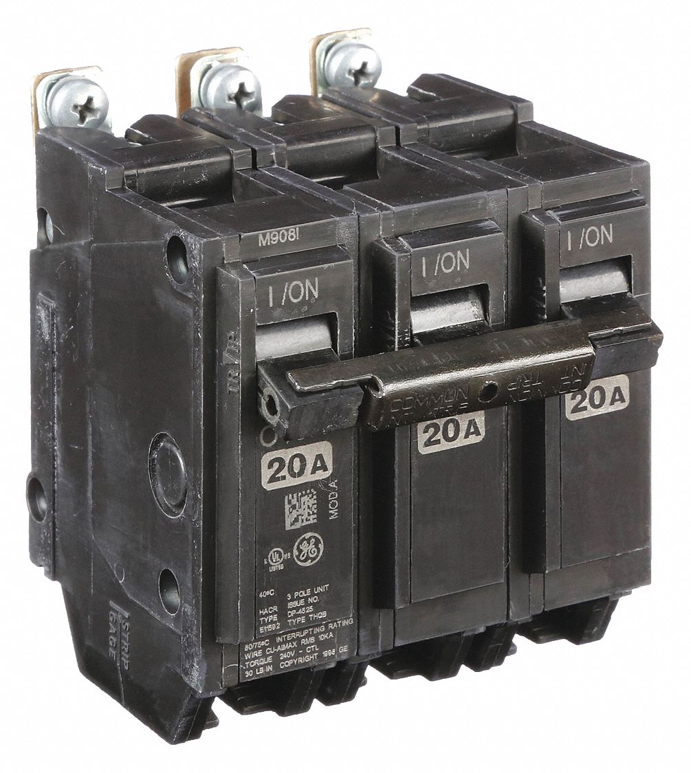 GE, THQB, 20 A, Miniature Circuit Breaker - 3HXW3|THQB32020 - Grainger