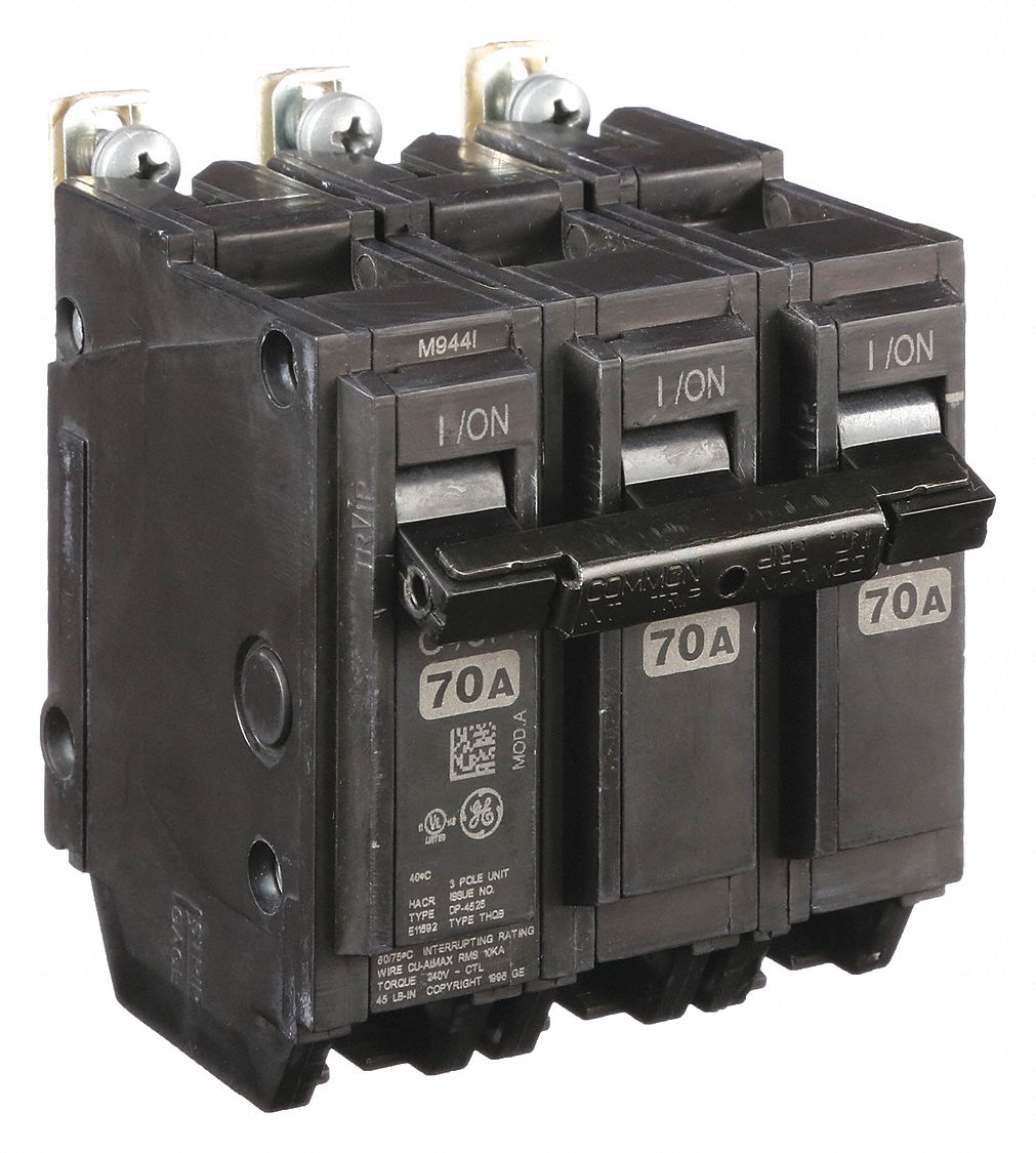 GE, THQB, 70 A, Miniature Circuit Breaker - 3HXX2|THQB32070 - Grainger