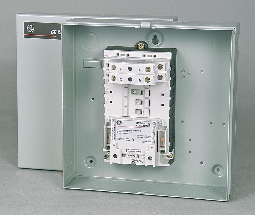 GE, 4 Poles, 120V AC, Lighting Magnetic Contactor - 3HYA2 ...