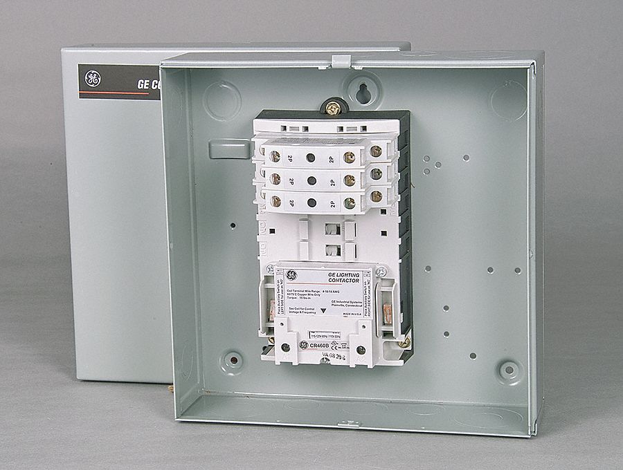 GE, 6 Poles, 277V AC, Lighting Magnetic Contactor - 3HYA8 ...