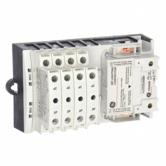 GE, 8 Poles, 120V AC, Lighting Magnetic Contactor - 3HYA9|CR463L80AJA ...