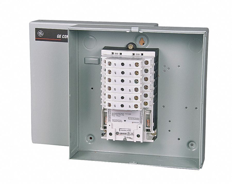 GE, 12 Poles, 277V AC, Lighting Magnetic Contactor - 3HYD2 ...