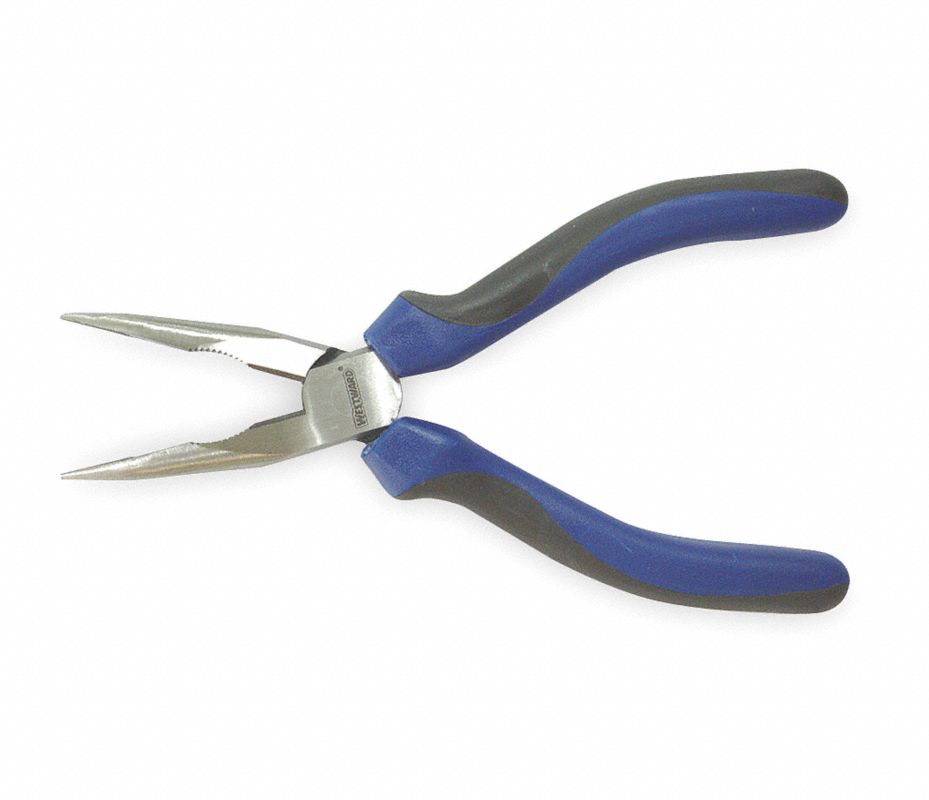 WESTWARD Pinzas Largas de Punta Curva Curva 8" Negro/Azul - Pinzas de ...