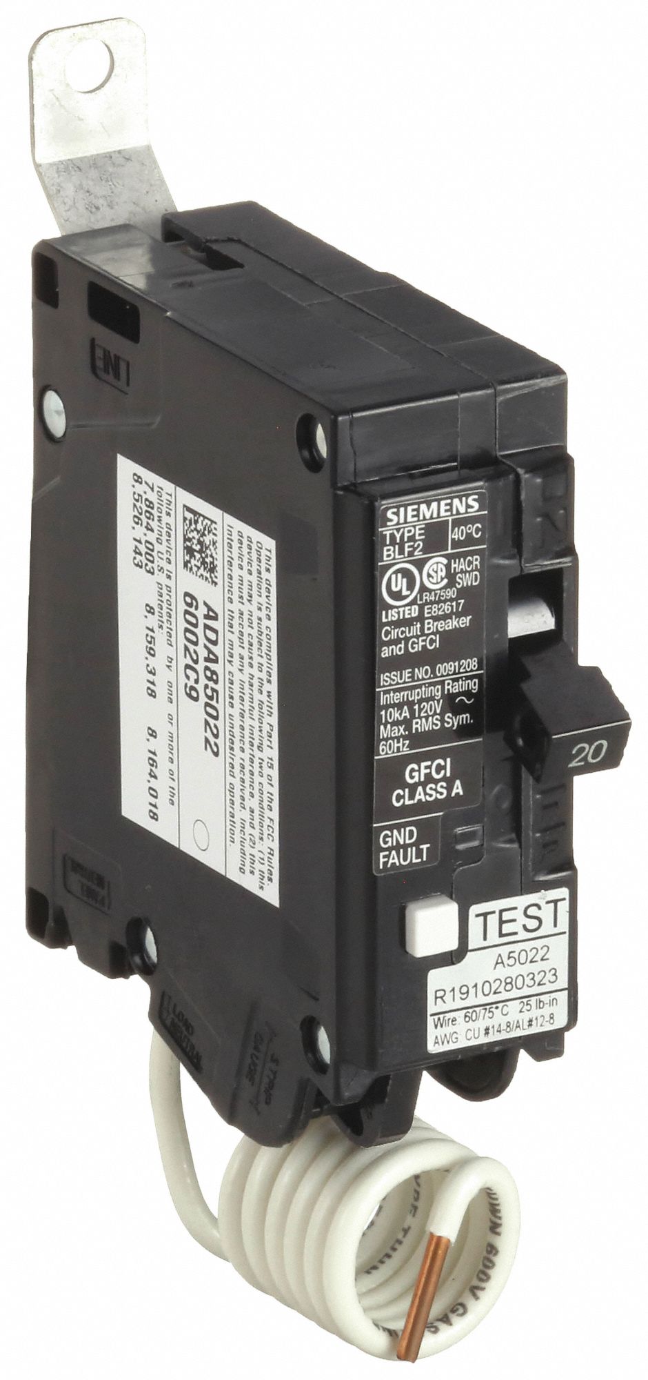 20 A Amps, 120V AC, Miniature Circuit Breaker - 3HZN5|BF120A - Grainger