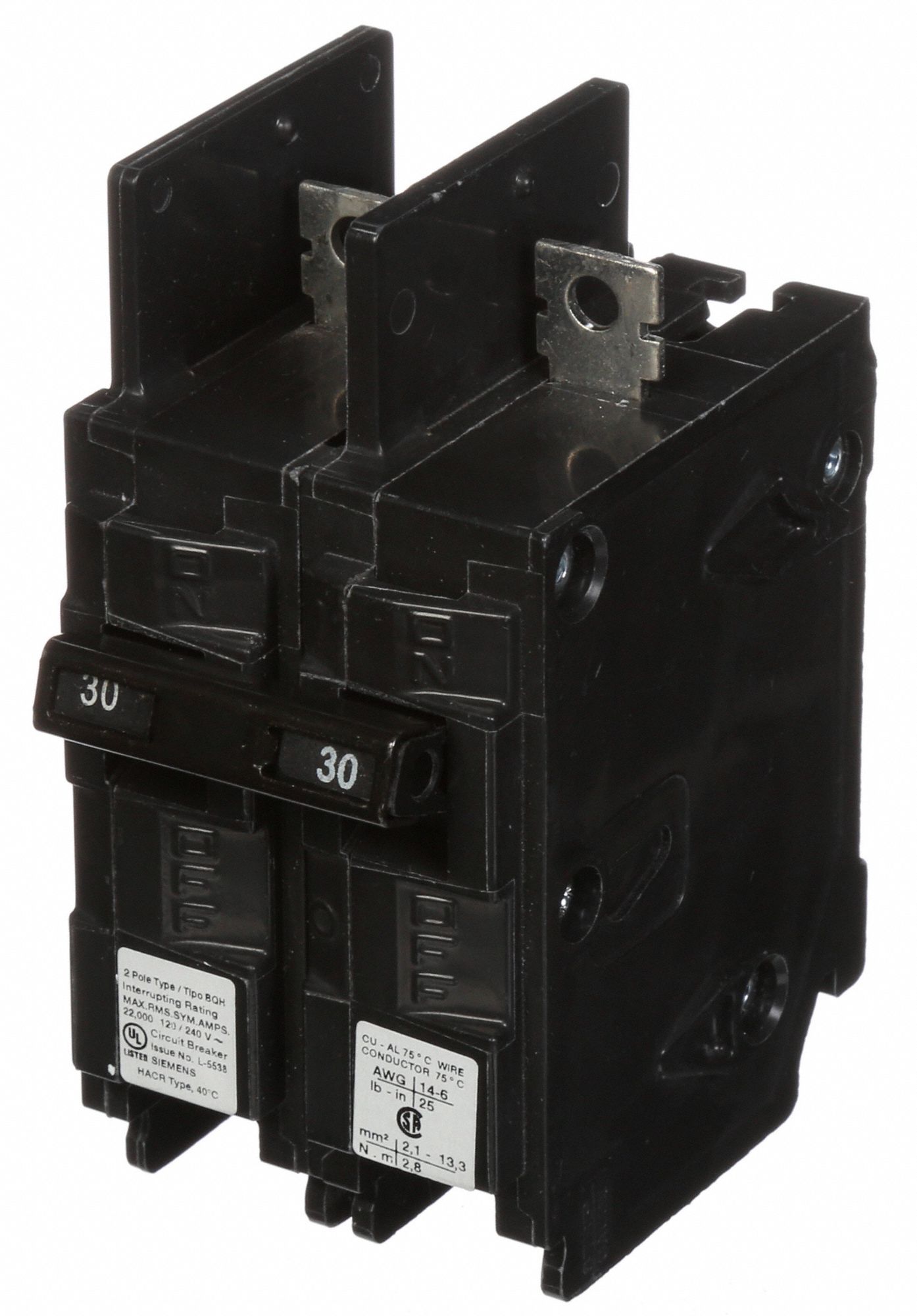 SIEMENS Miniature Circuit Breaker: 30 A Amps, 120/240V AC, Single Phase ...