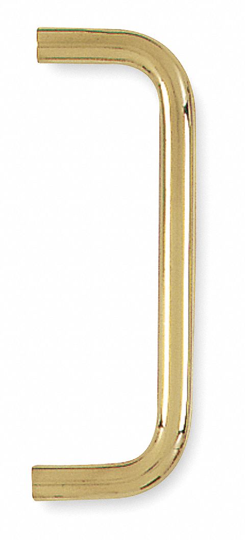 Pull Handle with Polished Finish, Brass; Hardware Not Included - Grainger