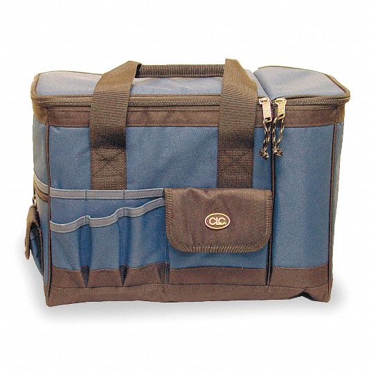 CLC, Lunch Box Bag, Black/Blue, Soft Sided Cooler - 3JA10|1545 - Grainger