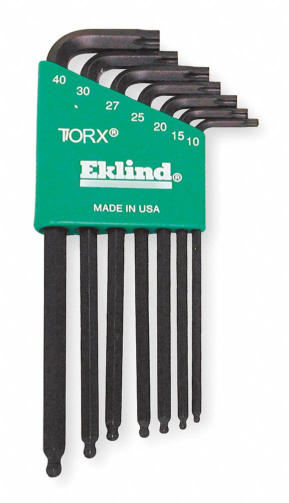 EKLIND, Long, 7 Pieces, Torx Key Set - 3JA13|10007 - Grainger