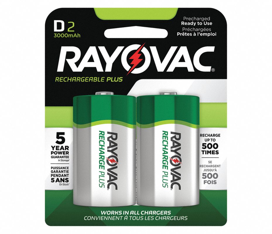 RAYOVAC Batería Recargable, Níquel-Hidruro Metálico, 1.2VCD, 24 hr ...