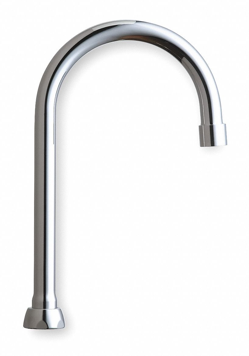 Gooseneck Spout for Chicago Faucets, 5 3/8 To Outlet Projection Length ...