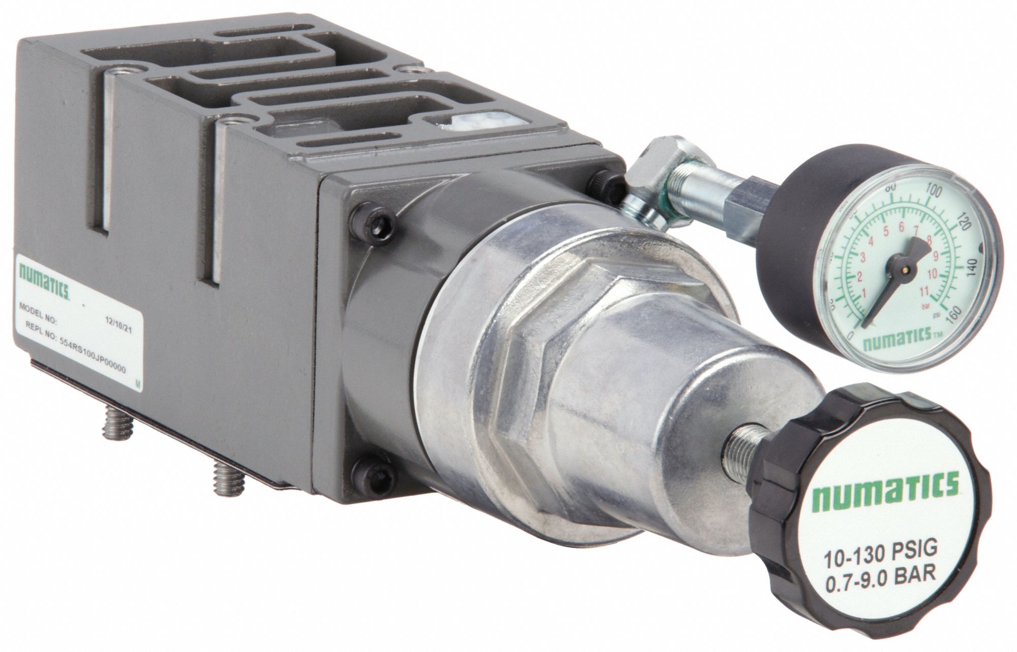 NUMATICS, 230 cfm Max Flow Rate, 10 psi to 130 psi, Sandwich Single Air ...