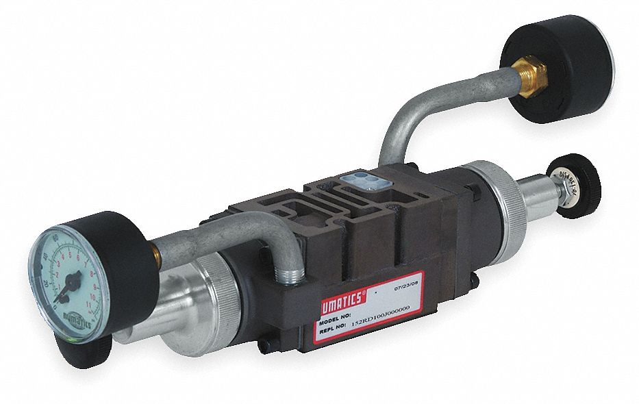 NUMATICS, 230 cfm Max Flow Rate, 10 psi to 130 psi, Sandwich Dual Air ...