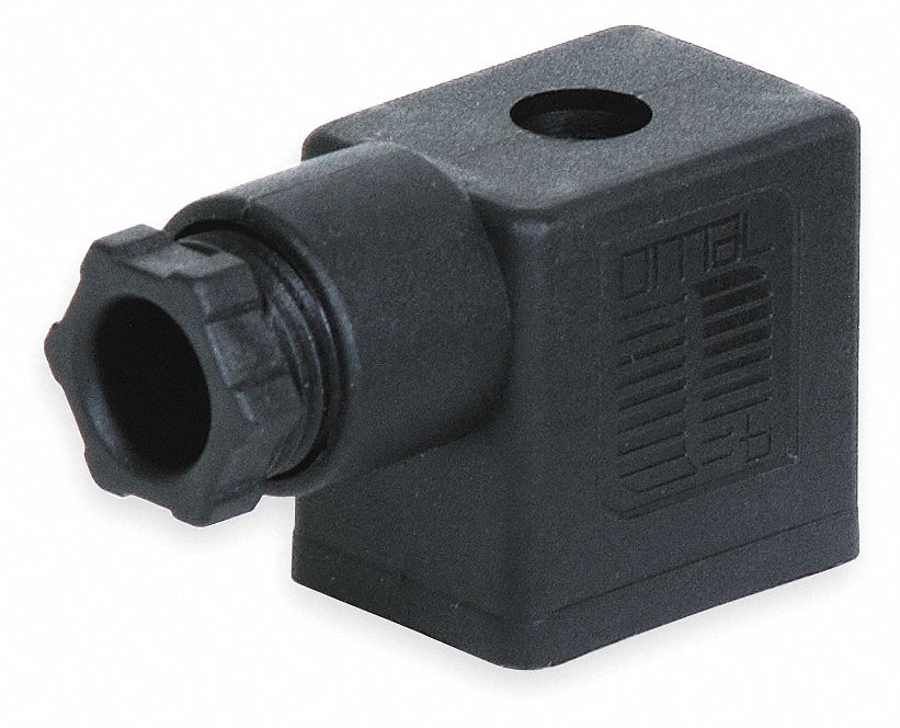 24 to 220V AC, 180°F, Solenoid Coil Connector - 3JCL8|230-364 black 12 ...