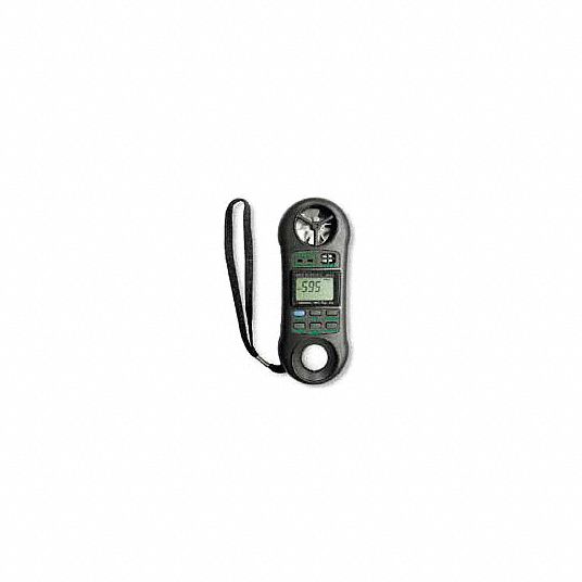 Anemometer, Rotating Vane and Thermistor, No, Yes, 80 to 5910 Velocity ...