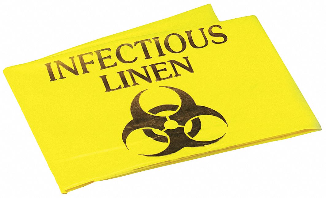 23 gal, LDPE, Yellow, Biohazard Symbol, PK 100 - Grainger