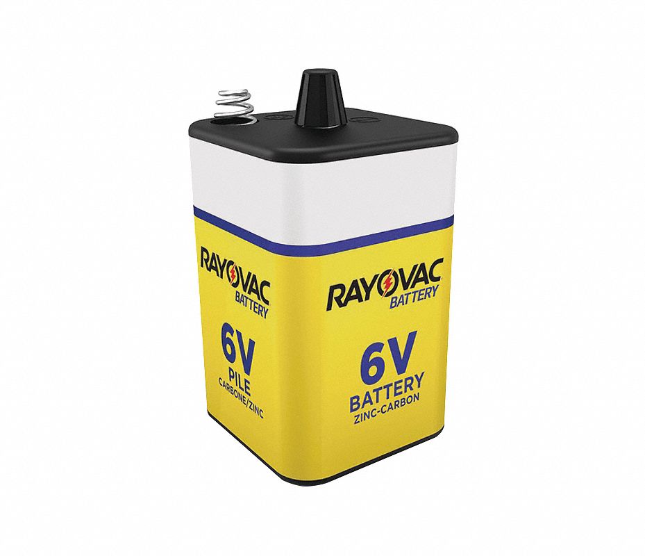RAYOVAC Batería para Linterna, 6VCD, Resorte, Zinc-Carbono 8.0A/hr ...