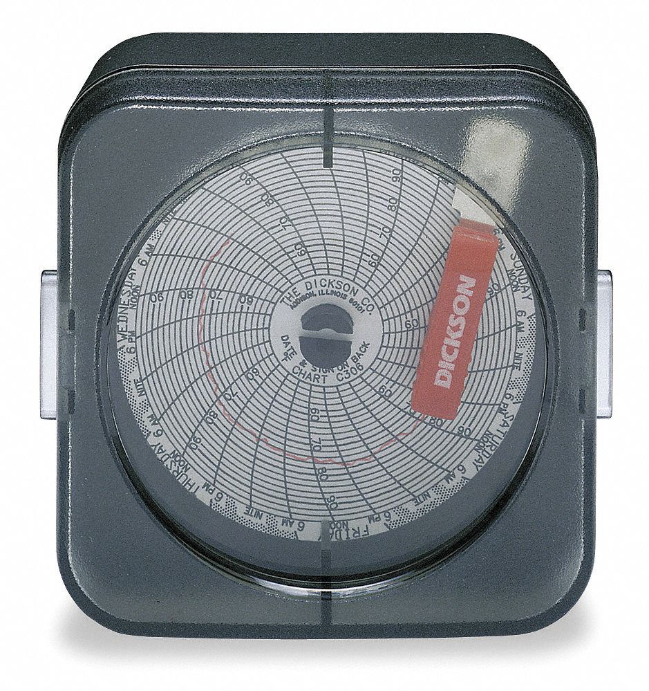 Circular Chart Recorder Super Compact Temperature 7 14 To 32f 25 To 0c Temp Range Grainger