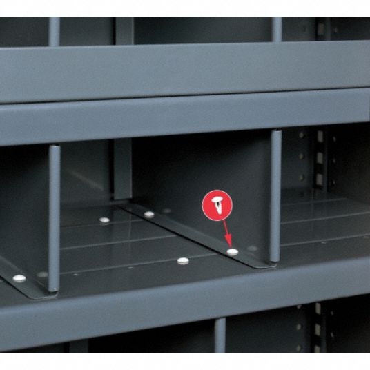 EDSAL, Plastic, Gray, Divider Clip - 3JHL3|DC100 - Grainger