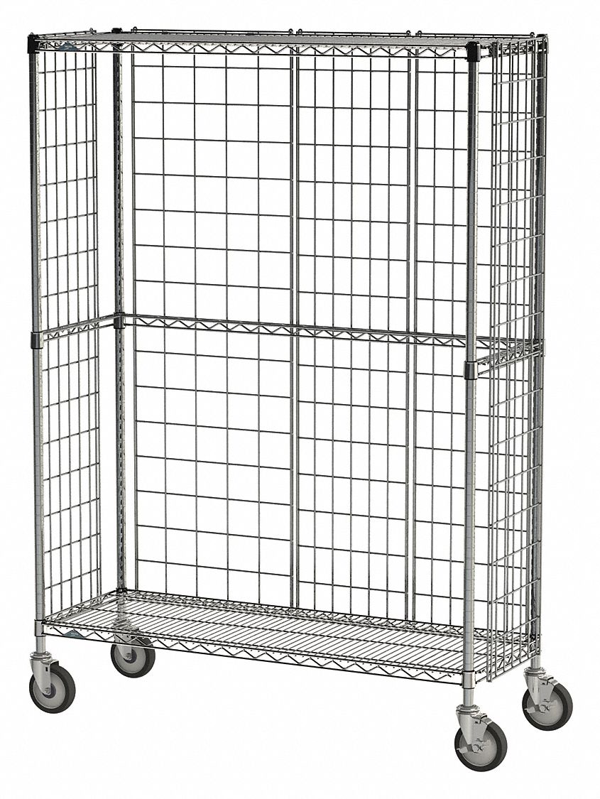 METRO, 900 lb Load Capacity, Single-Side-Access Wire Stock Cart with ...