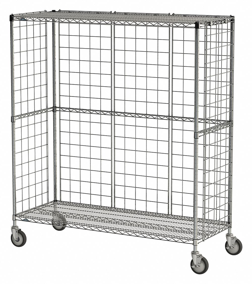 METRO, 900 lb Load Capacity, Single-Side-Access Wire Stock Cart with ...