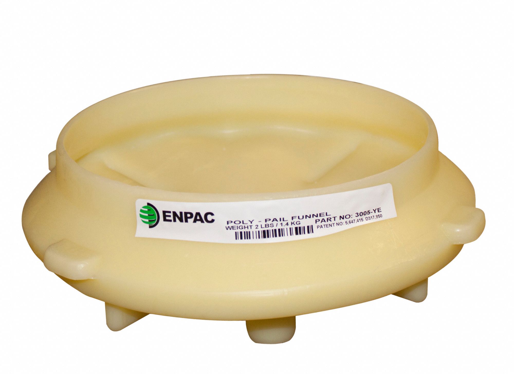 ENPAC Pail Funnel: Polyethylene, 2 qt Overall Capacity, 11 1/2 in ...