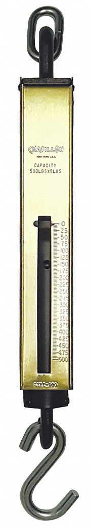 CHATILLON & SONS Hanging Scale: 500 lb, lb, 5 lb, +/-1 Graduation ...