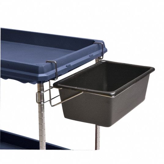 METRO, Plastic, 25 lb Load Capacity, Bin for Utility Carts with Plastic ...