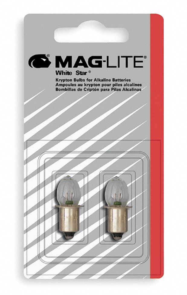 MAGLITE, 2, PK, Replacement Lamp - 3JL13|LWSA601K - Grainger