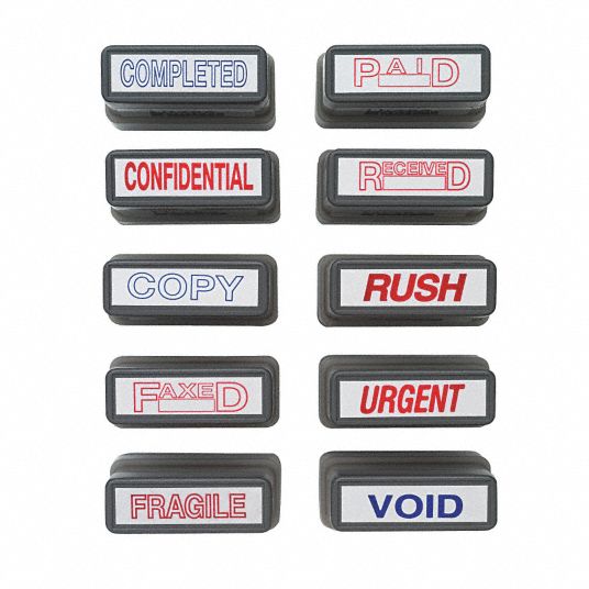 Paid, Red, Pre-Inked Stamp - 3JLE8|UP3010 - Grainger