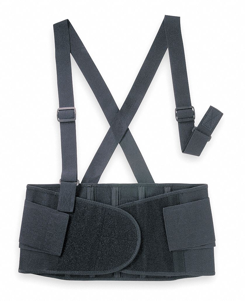 Elastic Back Support, 9" Width, M, Black - Grainger