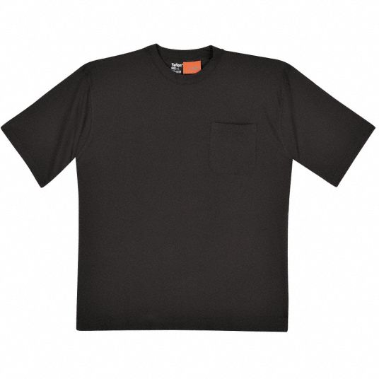 T-Shirt, Cotton, DuPont(TM) Teflon® fabric protector, Black, Pullover ...