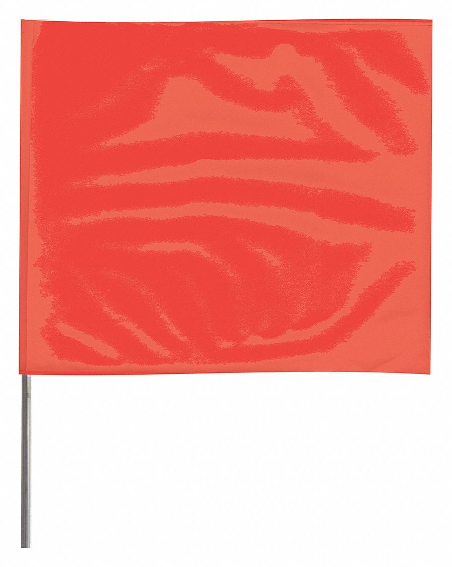 4 in x 5 in Flag Size (HxW), 36 in Staff Ht, Marking Flag - 3JVP3 ...